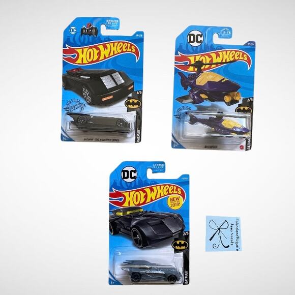 Hot Wheels | Toys | Hot Wheels Dc Batmobile Batcopter 3vehicle Bundle ...